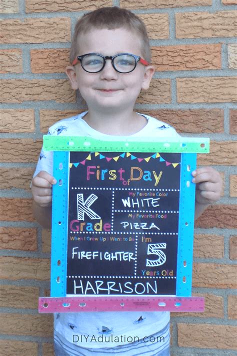 Reusable Diy First Day Of School Sign Diy Adulation