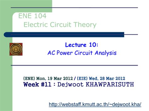 AC Power Circuit Analysis Presentation ENE