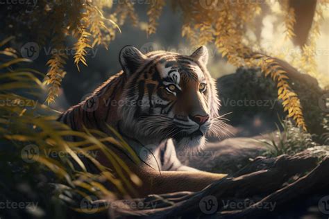 Tiger Wild In The Jungle Neural Network Stock Photo At Vecteezy