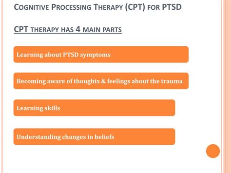 PPT - Cognitive Processing Therapy (CPT) for PTSD Ashlee Whitehead, LPC, CADC CPT Provider PTSD ...