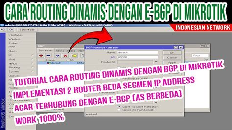 Tutorial Cara Routing Dinamis Dengan Bgp Di Mikrotik Implementasi 2 Router Beda Segmen Ip