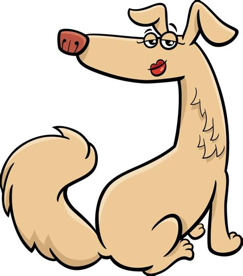 Funny Cartoon Female Dog Comic Animal Character 23849789 Vector Art At