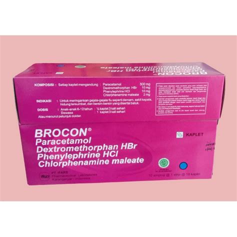 Jual Brocon Tablet Per Box Isi 10 Strip Shopee Indonesia