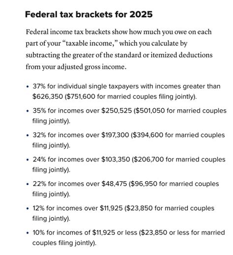 Updated Federal Tax Brackets For 2025 A Simplified Breakdown