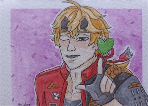 Blaze Art 🐉 On Tumblr Me Drawing Genshin Stuff Yes Uwu This