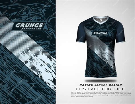 레이싱 사이클링 축구 게임 크로스를 위한 현대 축구 저지 템플릿 스포츠 티셔츠 디자인 프리미엄 벡터