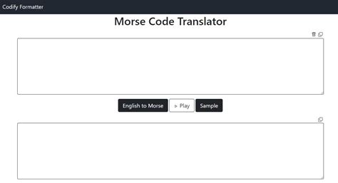 Morse Code Translator Online With Audio Play : Morse Code Translator Online - Codifyformatter