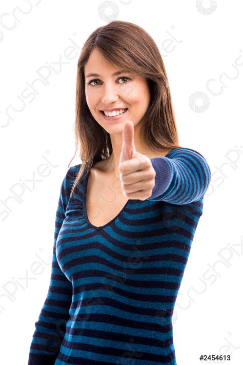 Gold Woman With Thumbs Up Drawing Videobillo