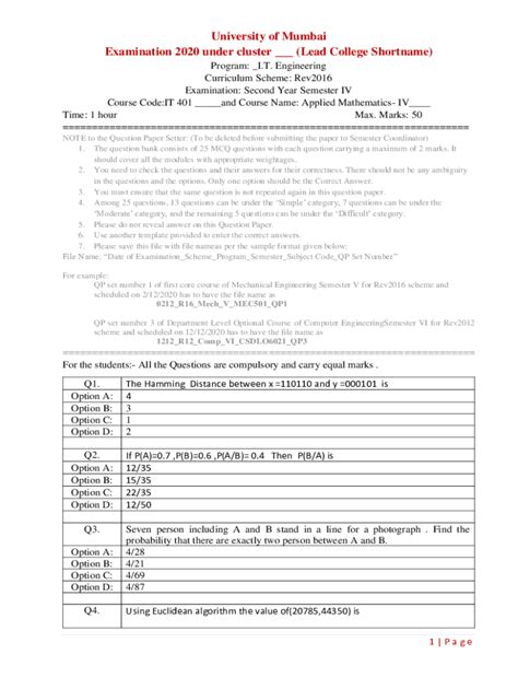 Fillable Online Mctrgit Ac Information Technology Engineering Syllabus Sem Iv Fax Email