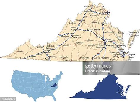 Road Map Of Virginia Photos And Premium High Res Pictures Getty Images
