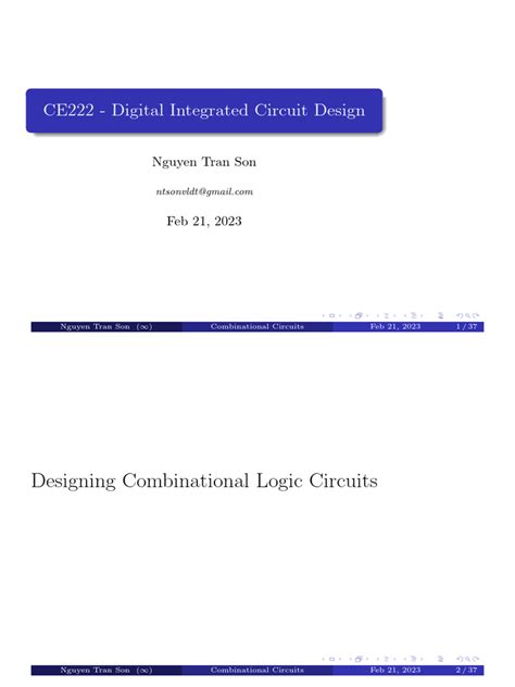 Lecture08 Designing Combinational Logic Circuits Up Pdf Logic Gate Cmos