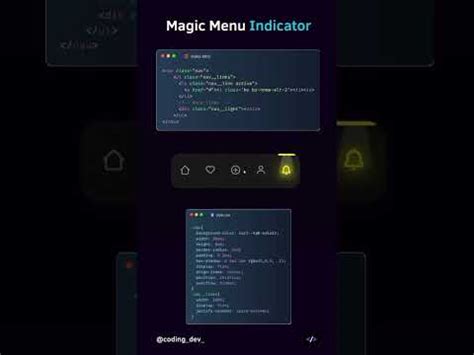 Magic Light Navigation Menu Indicator Using HTML CSS JS Demo Coding