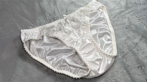 My Pretty Lingerie Underwear All Glossy White Shiny And Slippery