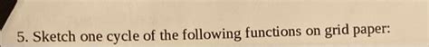 solved 5 sketch one cycle of the following functions on
