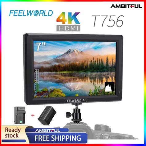 FEELWORLD T X IPS On Camera Field Monitor Support K HDMI Input Output NP