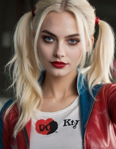 Premium Ai Image Hyperrealistic Art Margotrobbie Harley Quinn