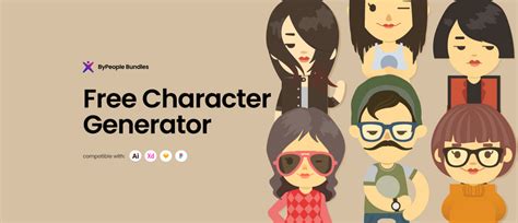 Cute Cartoon Character Generator Postear Figma