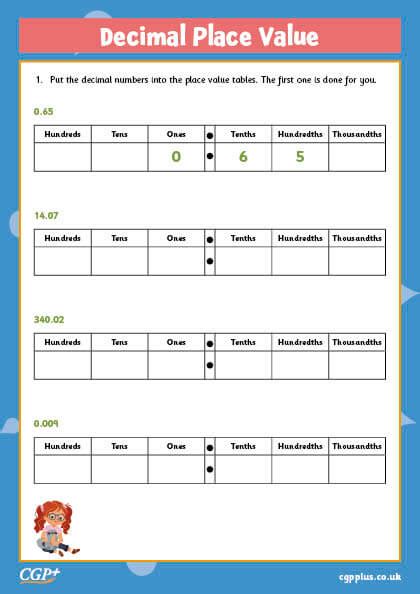 Exploring Decimal Place Value Sen Year 5 Cgp Plus