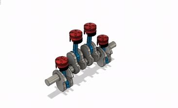 4 Stroke Engine Animation 3d