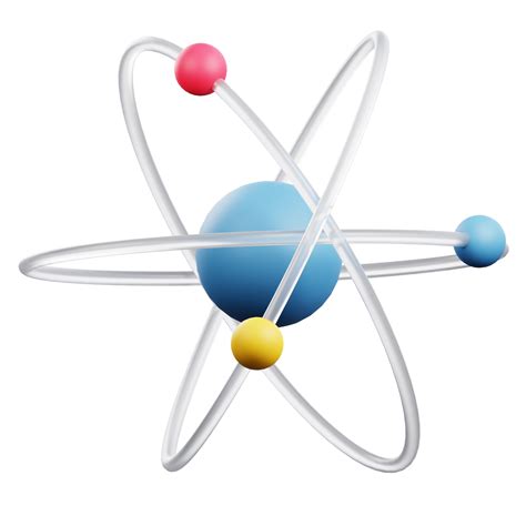 Unleash The Power Of Chemistry With This Captivating 3d Icon Of An Atom Perfect For Scientific