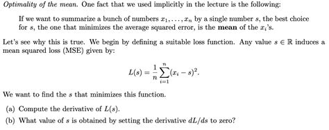 solved optimality of the mean one fact that we used
