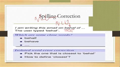 Nlp Natural Language Processing Spelling Correction Edit Distance