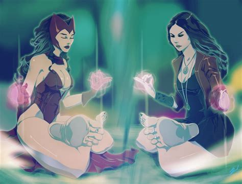 Rule 34 Barefoot Breasts Duo Feet Female Marvel Scamwich Scarlet Witch Soles Toes Wanda