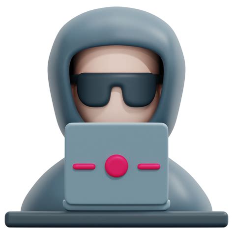 Hacker 3d Render Icon Illustration 21617313 Png