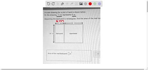 Solved A Scale Drawing For A Plot Of Land Is Shown Below In The