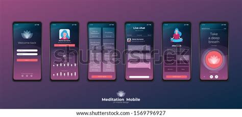 Mobile Ui Ux Template Mockup Wireframe Stock Vector Royalty Free