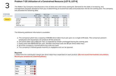 Solved Problem 7 25 Utilization Of A Constrained Resource