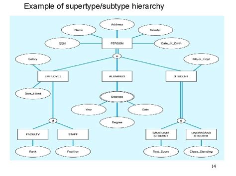 Basic Notation For Supertypesubtype Relationships Employee Supertype