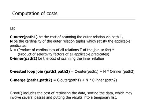 ppt access path selection in a relational database management system