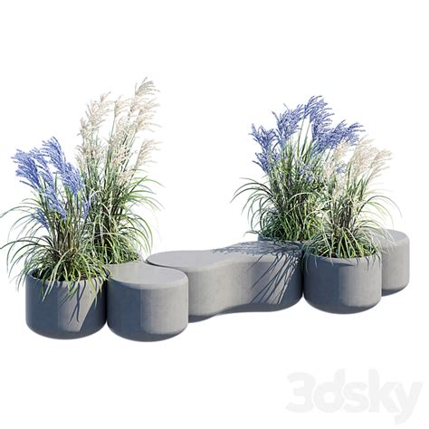 unity modular seating urban environment 3d model