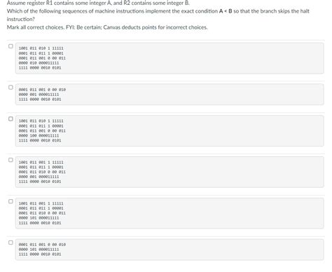 Solved Assume Register R1 Contains Some Integer A And R2
