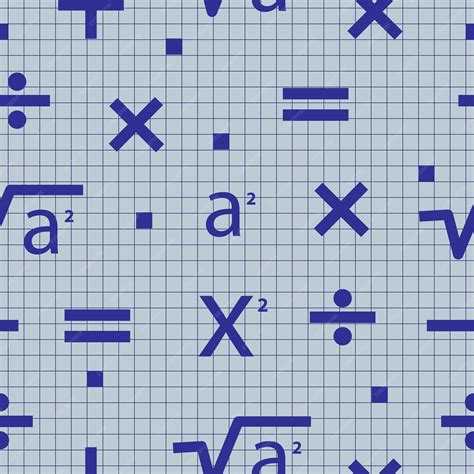 premium vector math seamless pattern with mathematics elements