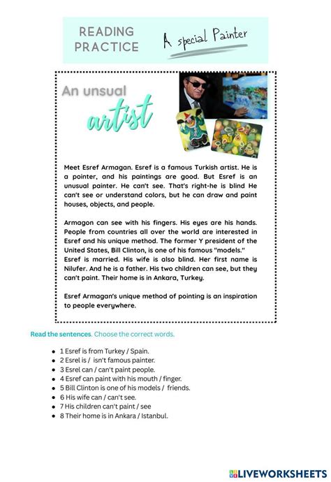 Reading Practic Free Interactive Worksheets 7233391