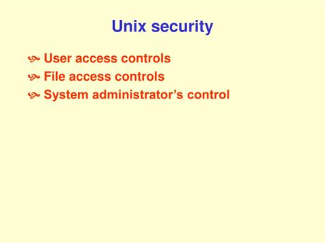 Ppt Unix Security Powerpoint Presentation Free Download Id5796353