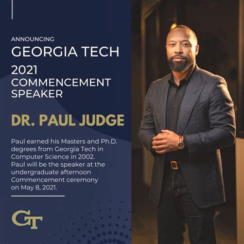Paul Judge On Linkedin Excited To Be A Georgia Tech Commencement Speaker Cant Wait To Meet