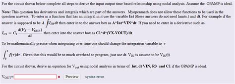 Solved For The Circuit Shown Below Complete All Steps To
