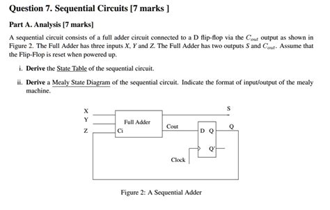 SOLVED: Question 7. Sequential Circuits [7 marks ] Part A. Analysis [7 marks] A sequential ...