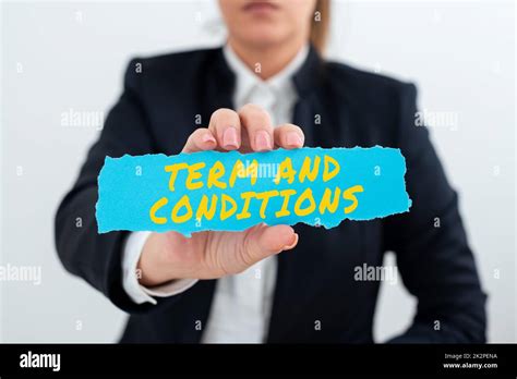 Hand Writing Sign Term And Conditions Business Concept Policies And Rules Where One Must Agree