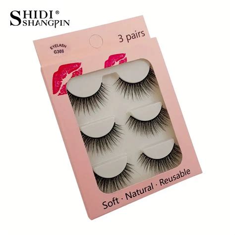 3d Natural Eyelashes Wispy Mink Temu Netherlands