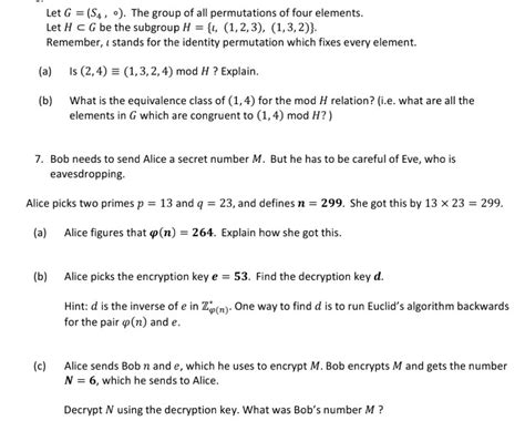 solved let g s4 the group of all permutations of four