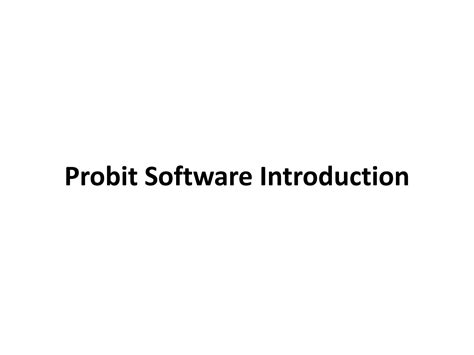 SOLUTION Probit Analysis Software Key Steps For Analysis Of Data Statistics Studypool