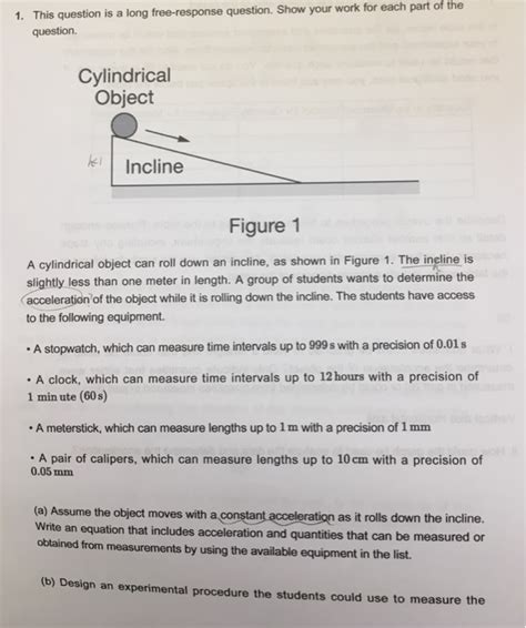 solved 1 this question is a long free response question