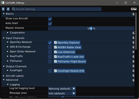 live data refresh settings ignored livetraffic support x plane