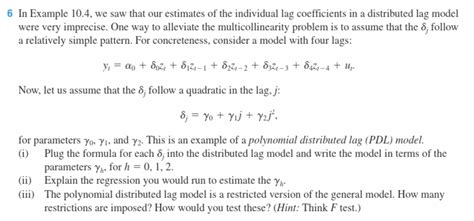 Solved 6 In Example 10 4 We Saw That Our Estimates Of The Chegg Com
