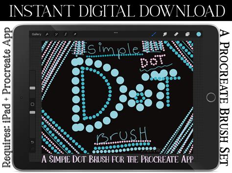 simple procreate dot brush for ipad art graphic by zararozadesigns