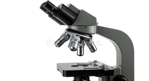 Laboratory Microscope Featuring Multiple Objective Lenses A Rotating